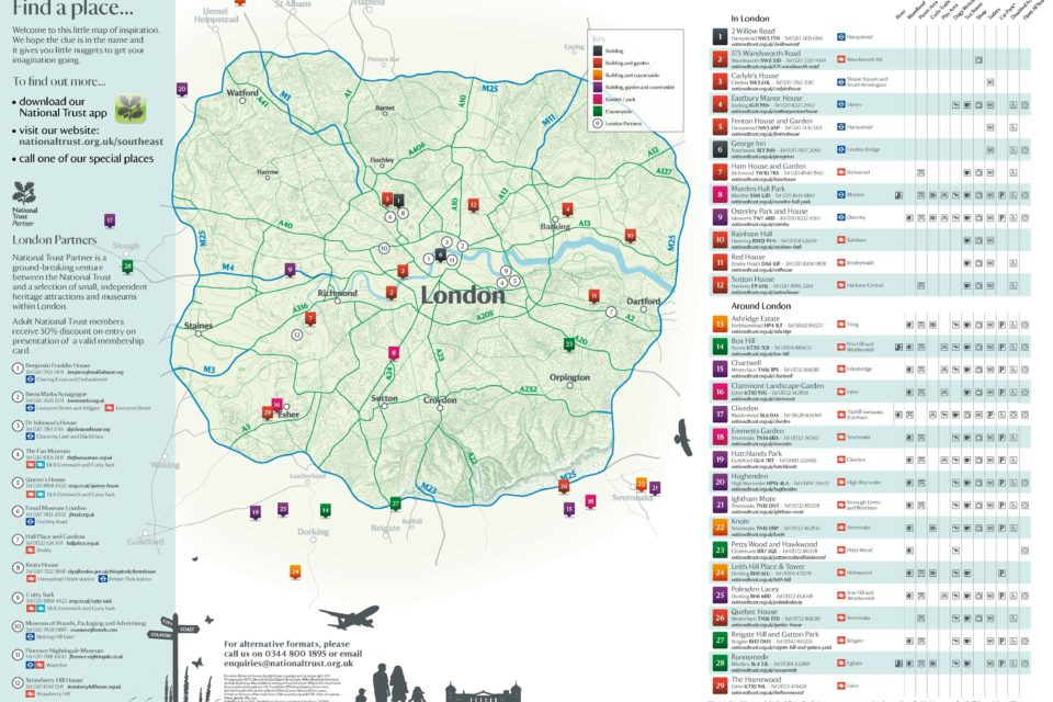 In and Around London Map - The Royal Oak Foundation